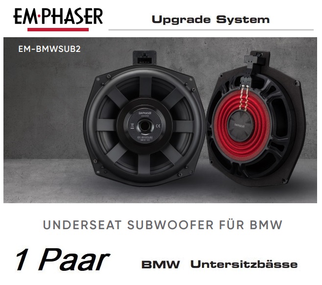 Emphaser Em Bmwsub2 Plug And Play 20 Cm 8 Untersitz Subwoofer